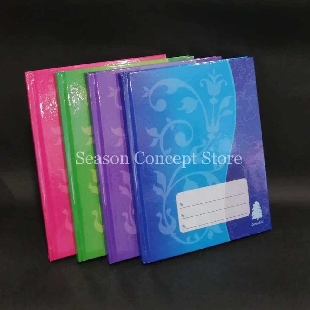 Greenhill F5 Hard Cover Quarto Book / Square Book / Buku Log Pendek - 120p / 200p / 300p / 400p ...