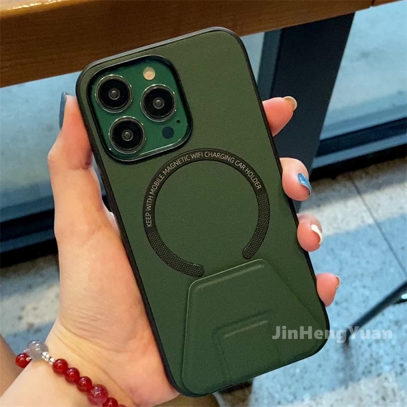 Luxury Leather Case Magnetic Invisible Stand Protective Cover for ...
