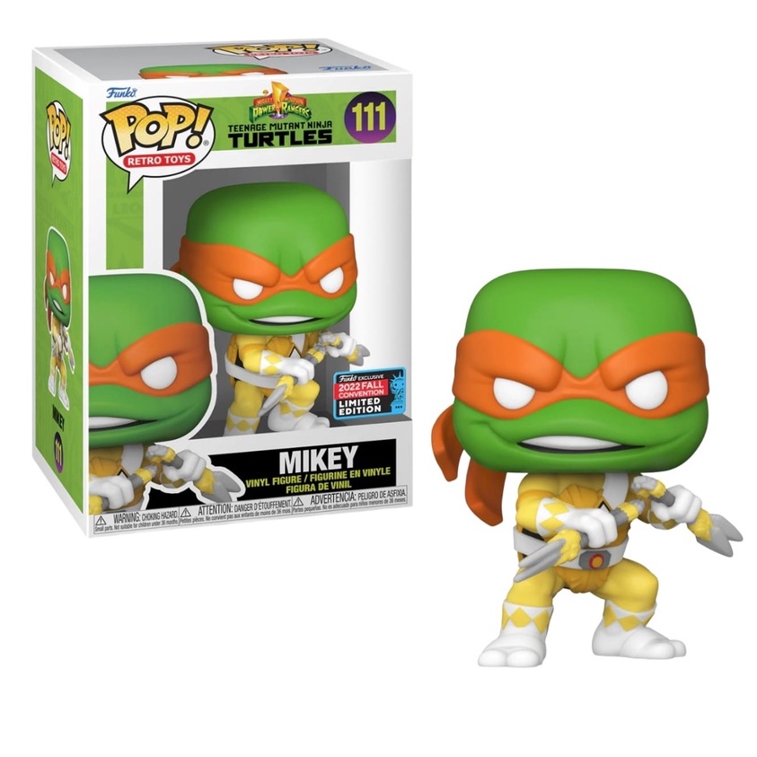 Funko Pop! Teenage Mutant Ninja Turtle: Mikey as Mighty Morphin Power Ranger #111 (2022 Fall ...