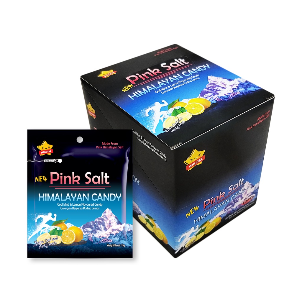 Carton Sale Pink Salt Himalayan x 6 boxes | Cool Mint & Lemon/ Grape ...