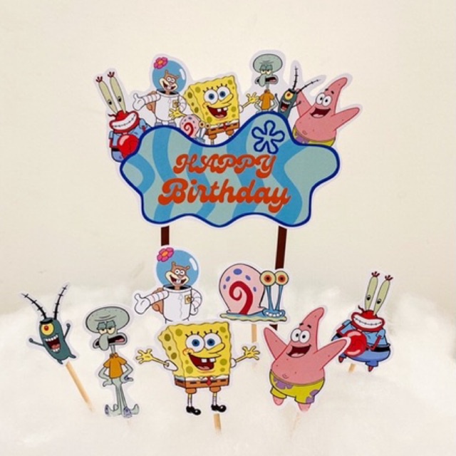 Spongebob 001 TOPPER/SPONGEBOB 001 CAKE TOPPER/SPONGEBOB CAKE TOPPER ...