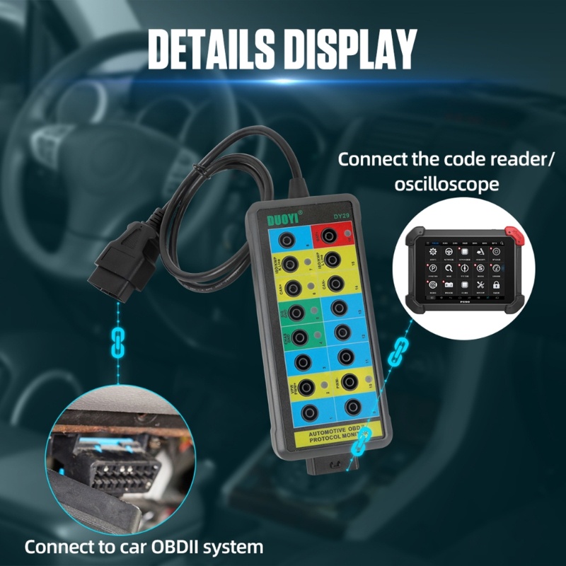 Stat Obd2 Interface Monitor Pinout Tester for Power Grounds Detector ...