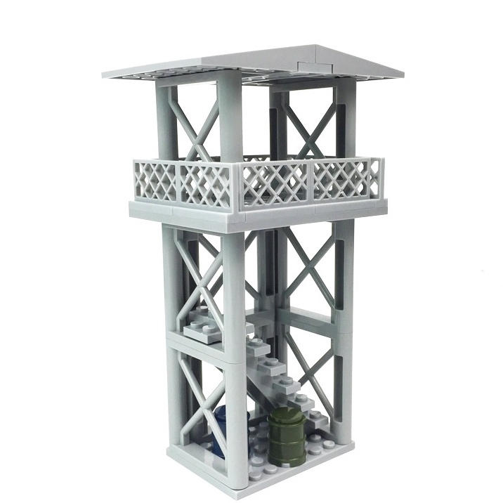 Play Watchtower Army Sentinel Fence MOC Building Block Minifigure Scene ...