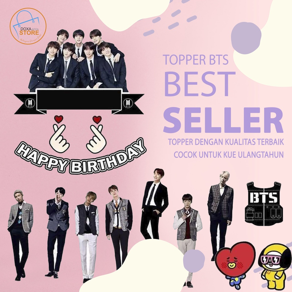 Bts 45th Happy Birthday Custom Topper | Shopee Singapore