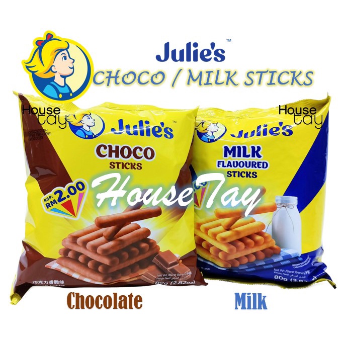 Julie's Milk Sticks / Chocolate Sticks 80g | Shopee Singapore