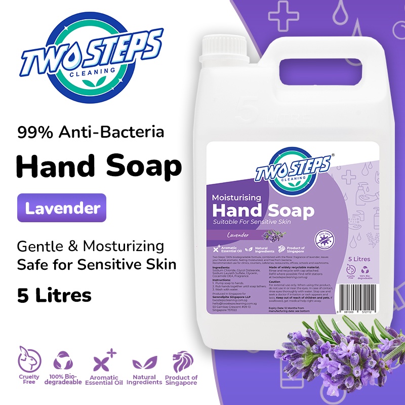 Two Steps Cleaning Hand Soap 5 Litre Eco Refill - Lavender | Shopee ...