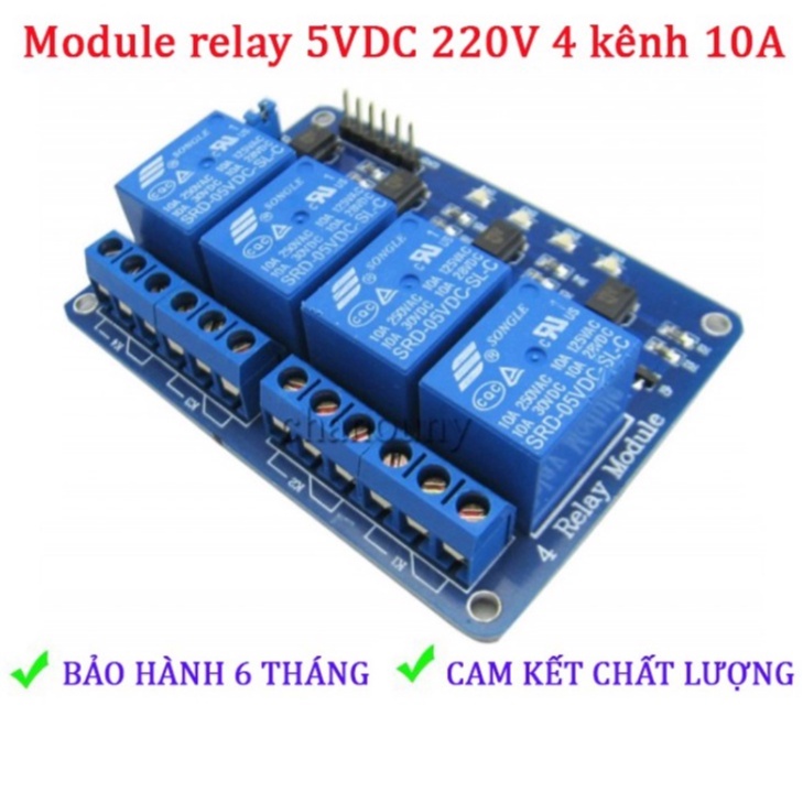 5v 4-Channel relay Module Switching Circuit Switching 220V 10A With ...