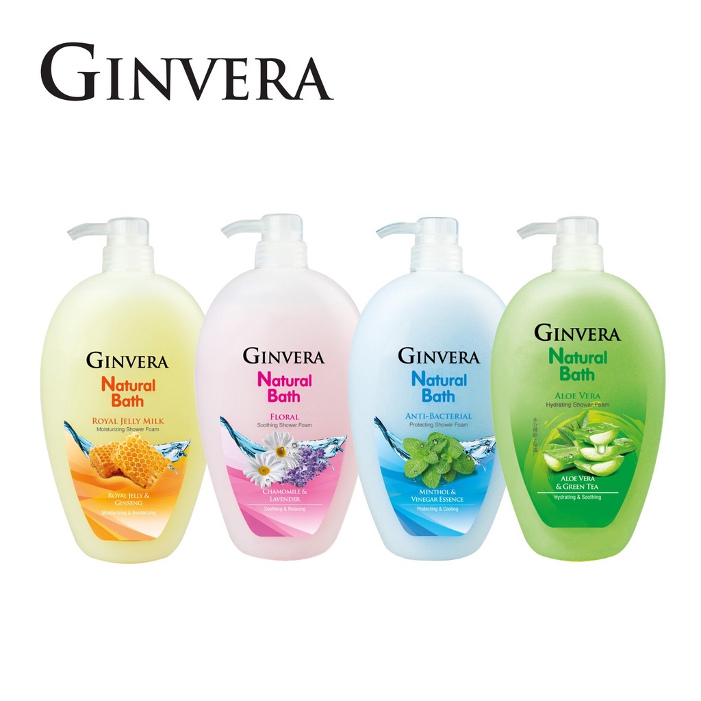 [Bundle of 3] GINVERA Natural Bath Shower Foam 950g [Body Wash ...