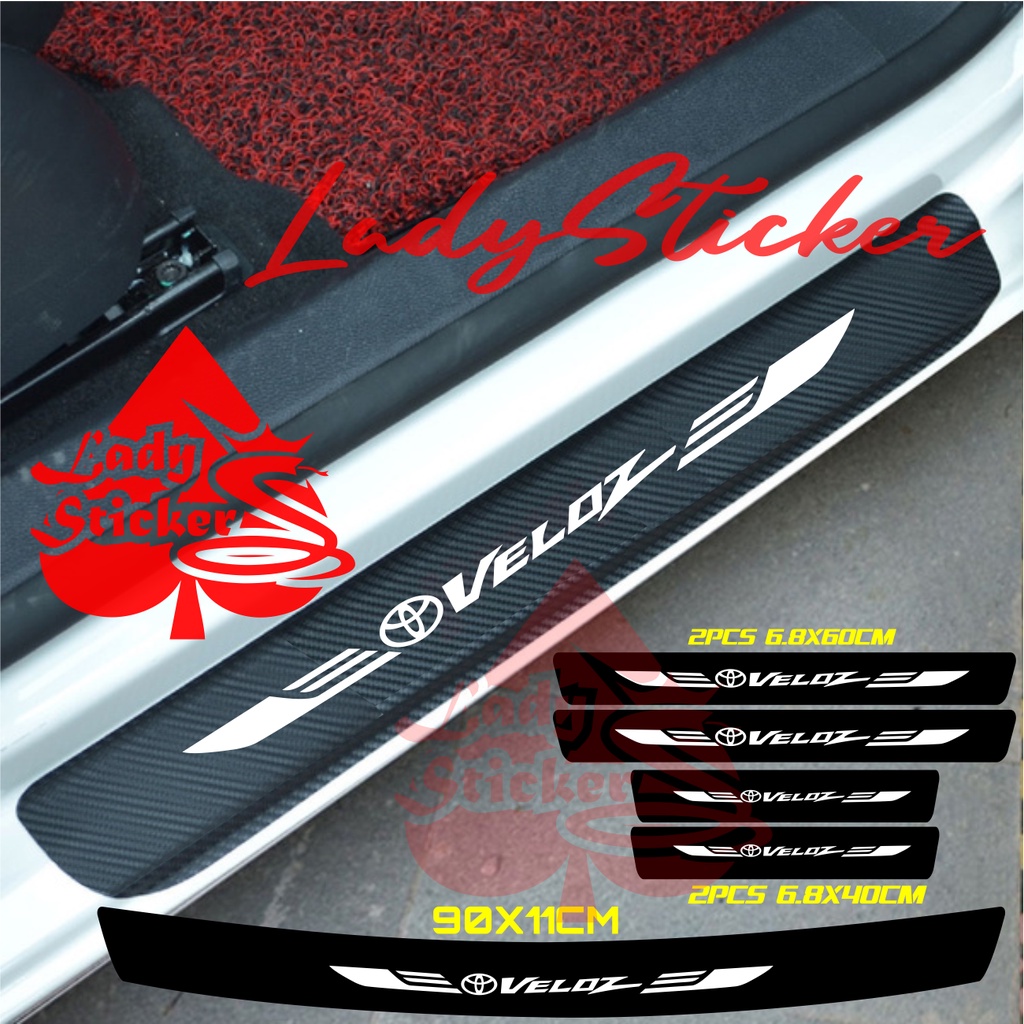 3D CARBON SILL PLATE VELOZ CAR 3D CARBON STICKER TOYOTA VELOZ CAR ...