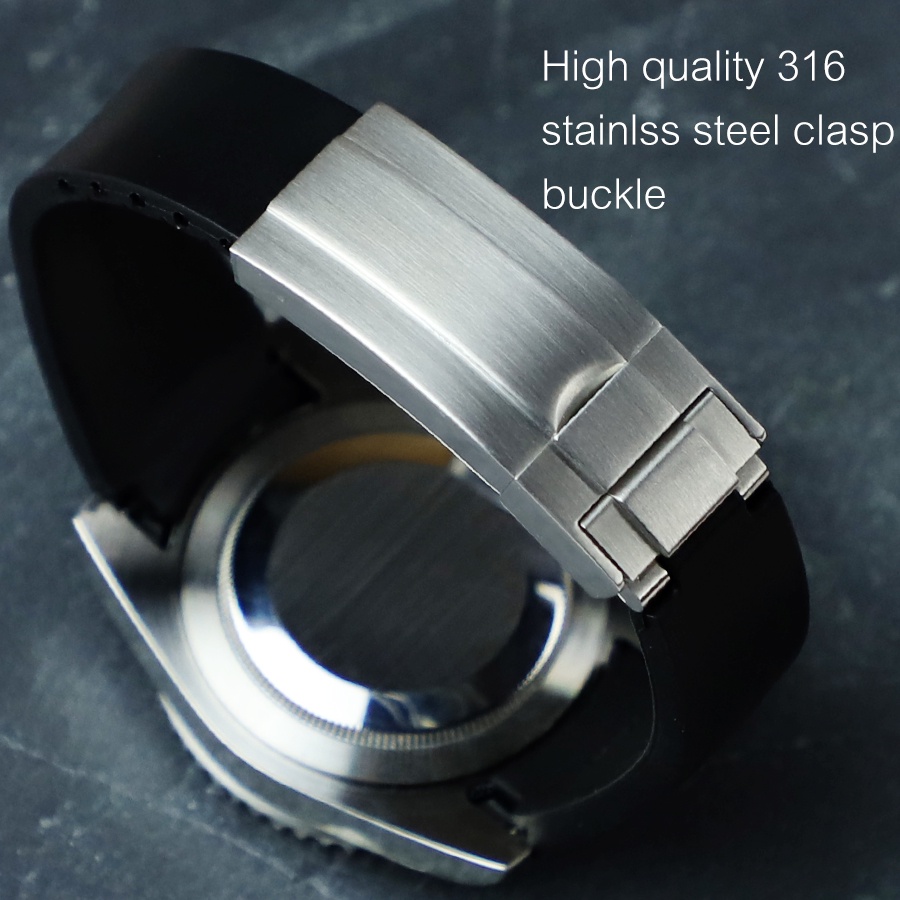 20mm Arc End Rubber Dive Watch Band Strap for Submariner 116610 GMT II ...
