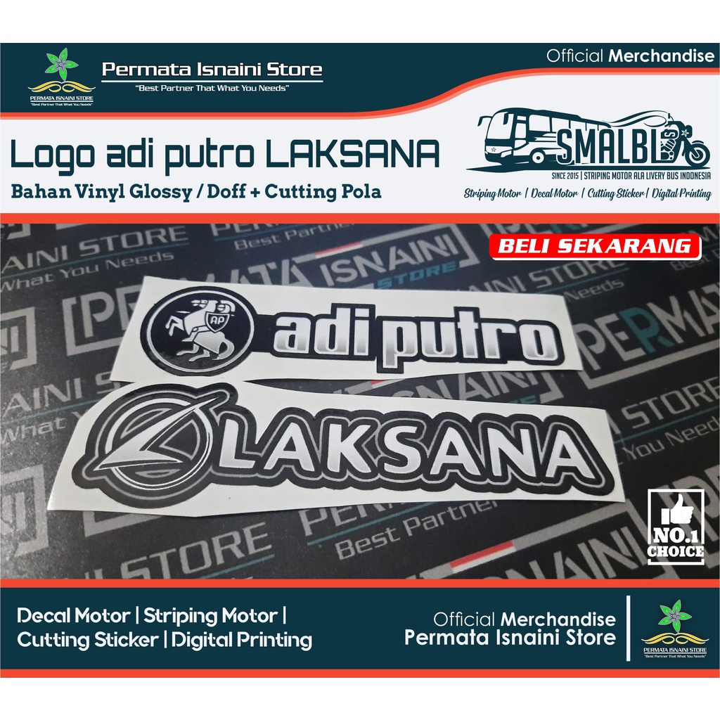 Adi Putro LAKSANA Logo Vinyl Sticker in busmania style by PIS | Shopee ...