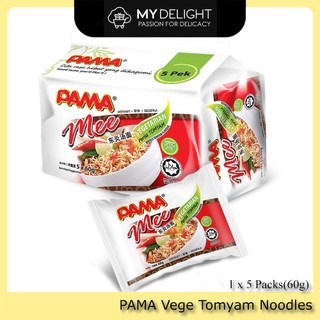 PAMA Instant Noodles Thai Shrimp Tom Yam Mushroom Vegetarian Tom Yam ...