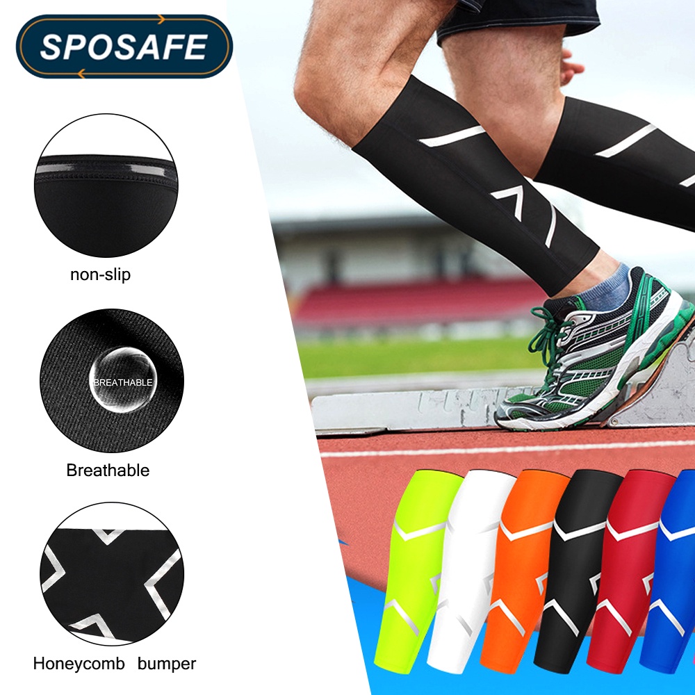 SPOSAFE Calf compression sleeve for man women leg support for biking ...