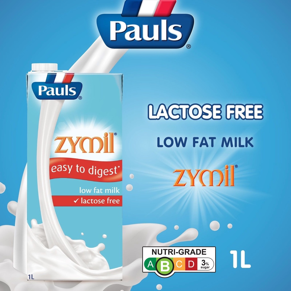 Pauls Zymil Lactose Free Low Fat Uht Milk, 1L (Halal) (Halal) | Shopee ...