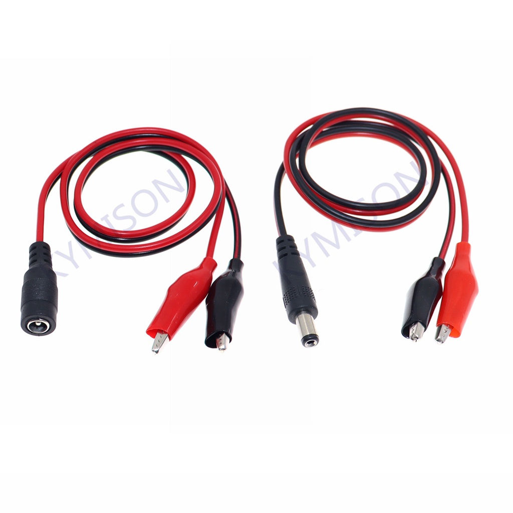DC Male Female Jack Connector Alligator Clips Crocodile Wire 12V Power ...