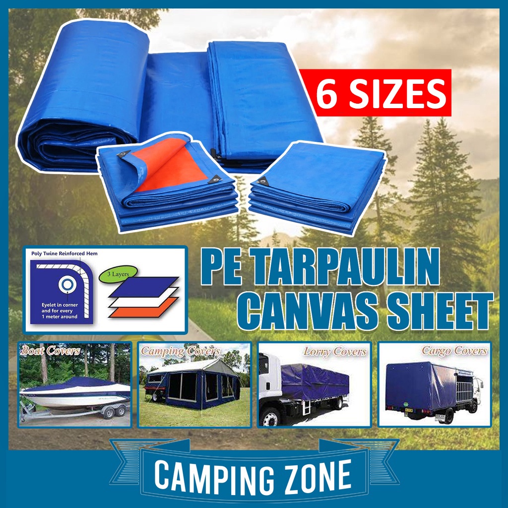 Multipurpose Waterproof PE Tarpaulin Canvas Ground Sheet Truck Cover ...