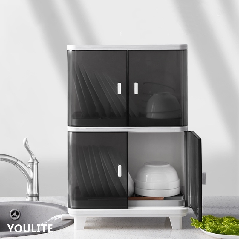 YOULITE Bowl And Dish Storage Rack Household Single/double Tier Bowl ...