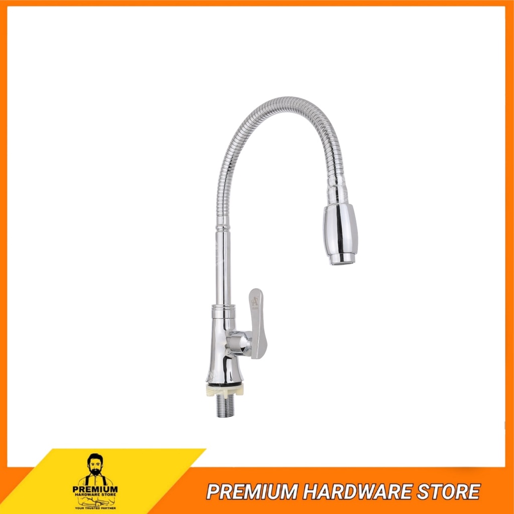 ALENO Flexible Pillar Sink Tap AK-731 Stainless Steel Kitchen Sink ...