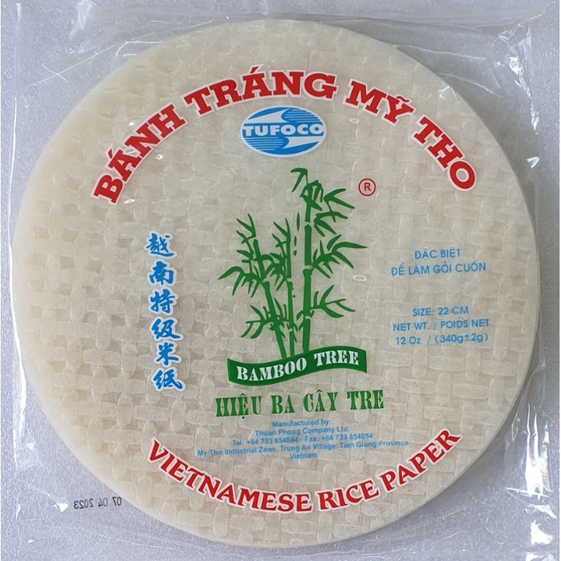 My Tho Rice Paper (3 bamboo trees) - 22cm - Bánh tráng Mỹ Tho hiệu 3 ...