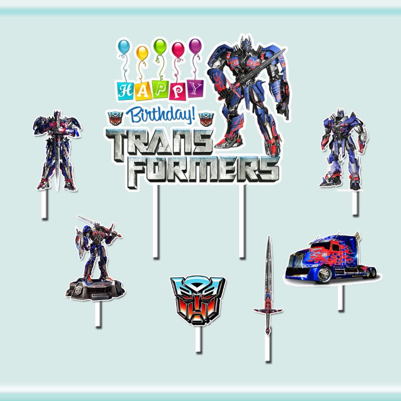 Transformers Optimus prime happy birthday cake Topper | Shopee Singapore
