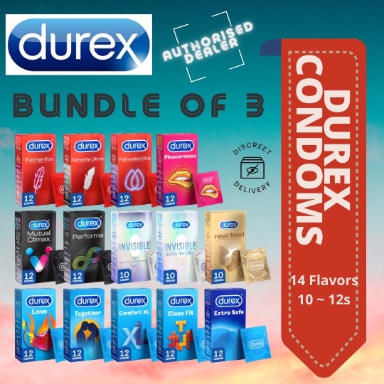 [BUNDLE OF 3] [DUREX]*DISCREET PACKAGING* *Durex Condoms From local ...