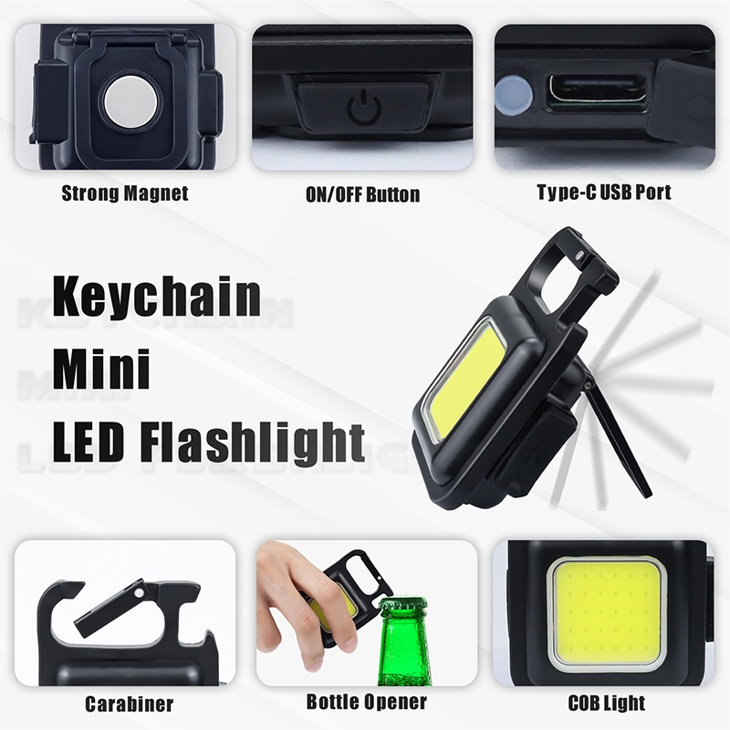 Mini LED Flashlight Work Lights 30COB Portable Pocket Flashlight ...