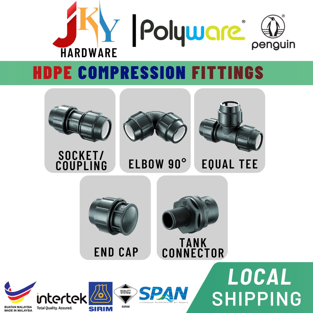 HDPE Poly Fitting Poly Pipe Connector Socket Coupling Elbow 90 Equal ...