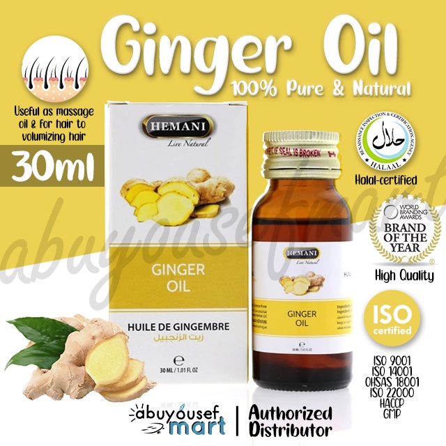 Hemani Ginger Massage Oil 30ml - Minyak Urut Halia Panas Hemani | 100% ...