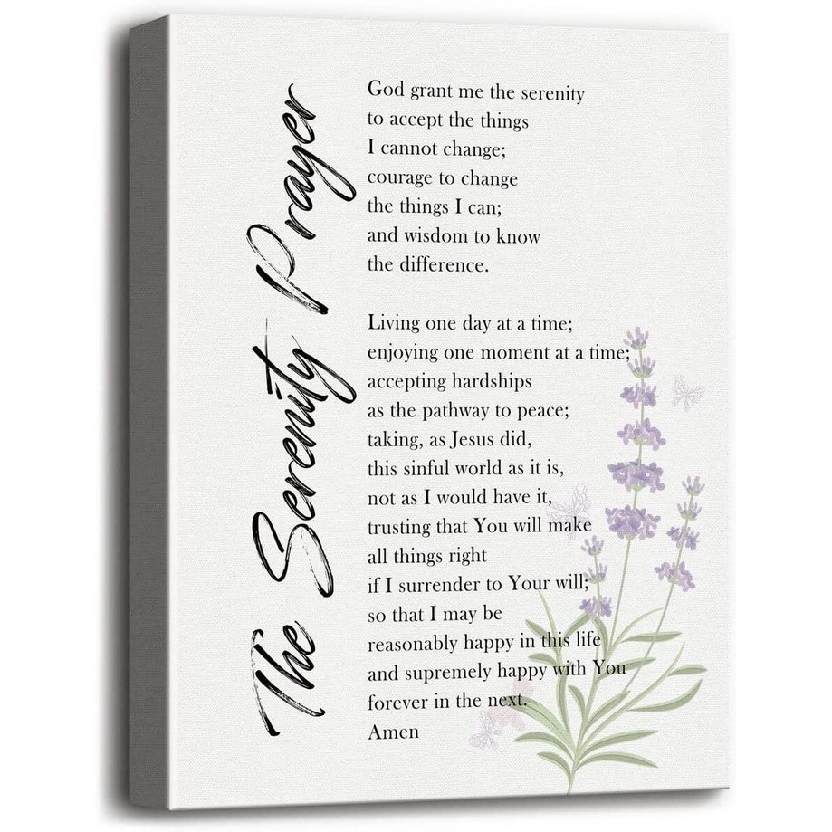 The Serenity Prayer Sign Canvas Wall Art Decor Bible Verse Canvas ...