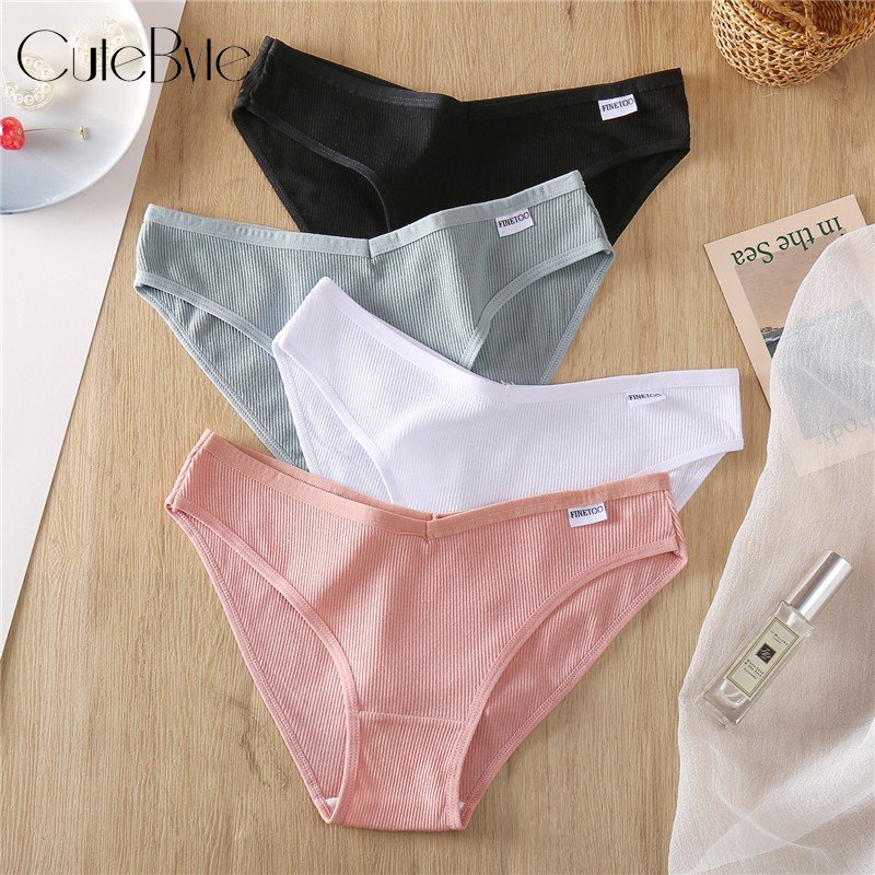 Cute Byte Women's Panties Cotton Underwear M-XL Sexy V Waist Briefs Girls Low-Rise Soft Panty ...