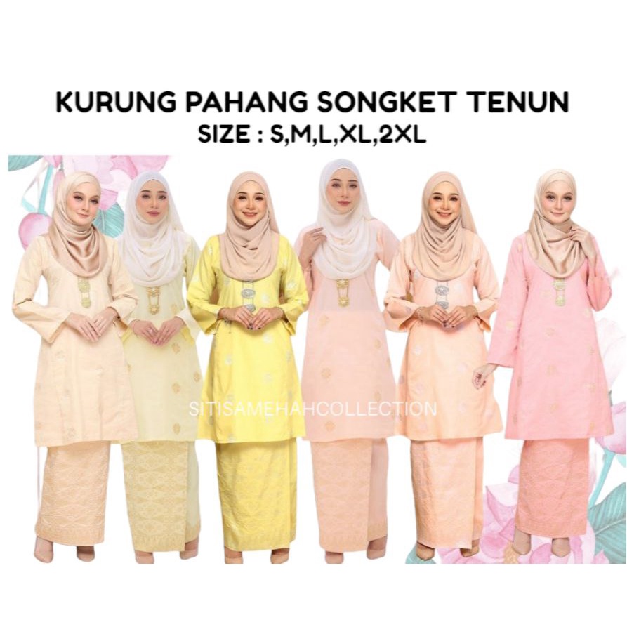 [SIZE S-2xl] KURUNG PAHANG AISYA SONGKET Weaving | Brackets PAHANG ...