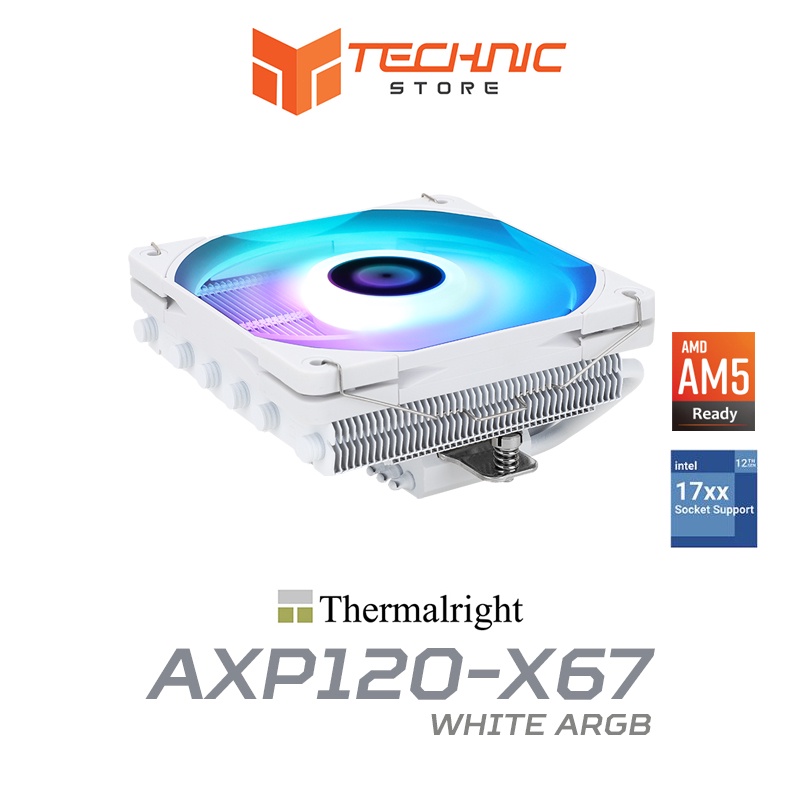 Thermalright AXP120-X67 WHITE ARGB CPU cooler | Shopee Singapore