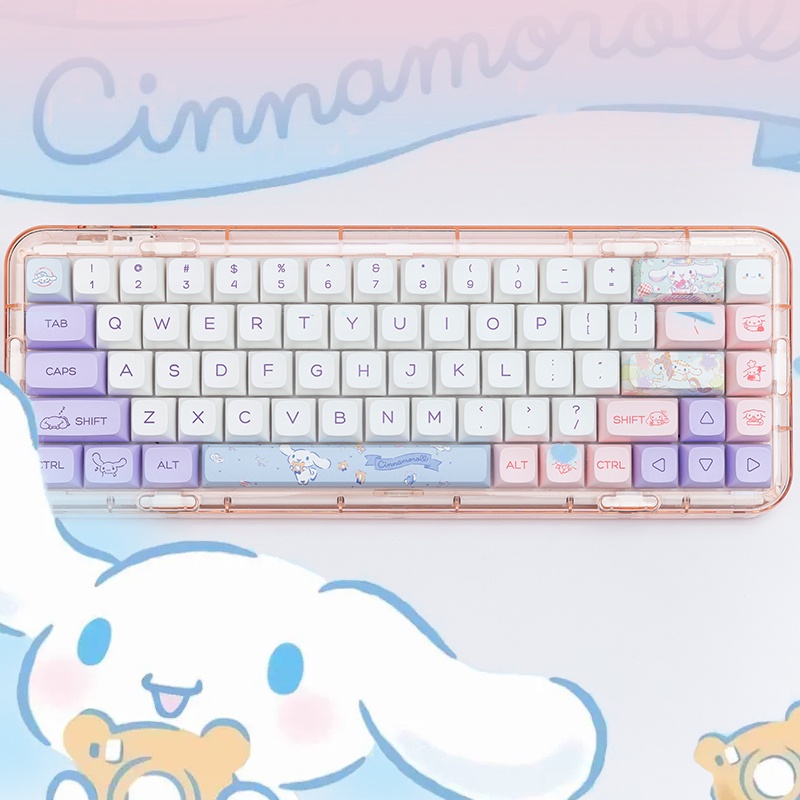PBT Cinnamerell Dog Keycaps Set 140Keys XDA Profile Compatible Gateron ...