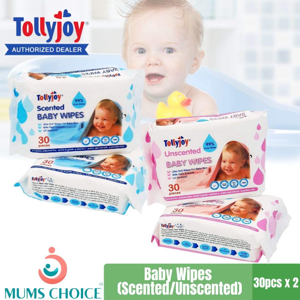 Tollyjoy Scented / Unscented Baby Wet Wipes 30S x 2Pkt | Shopee Singapore