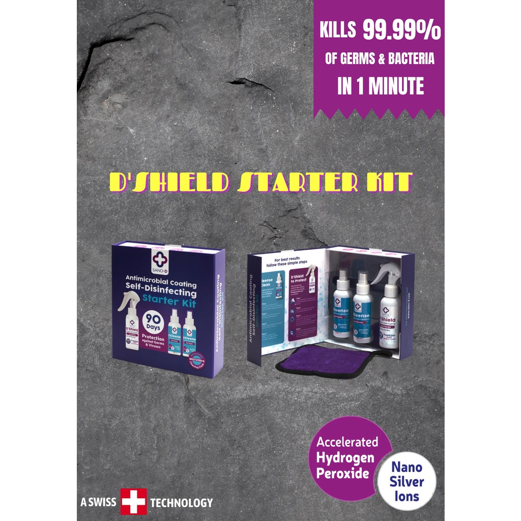 Self-Disinfecting Starter Kit - D'Shield & D'Kleense | Shopee Singapore