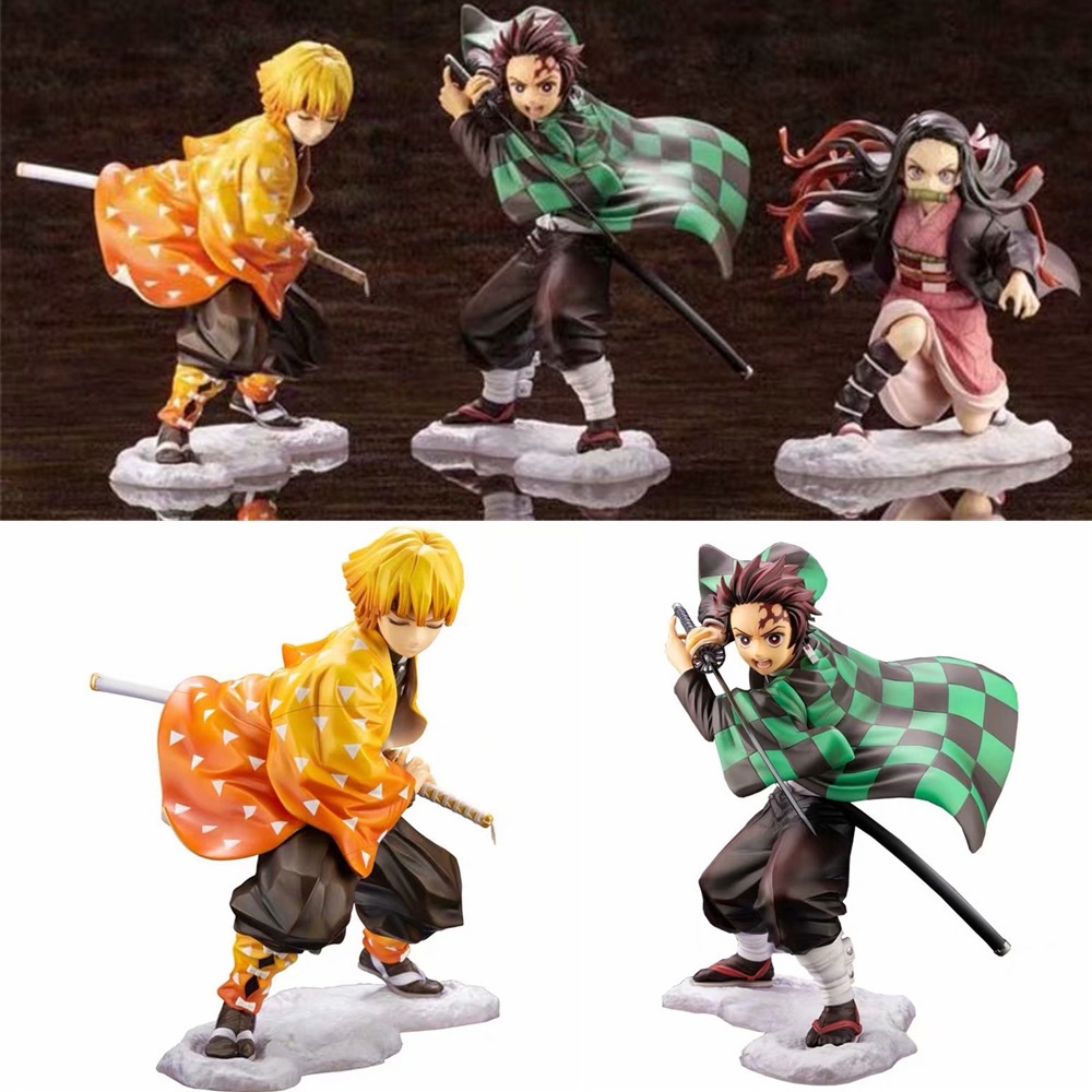 Ready Stock 15cm Anime Demon Slayer Figure Combat Edition Tanjiro ...
