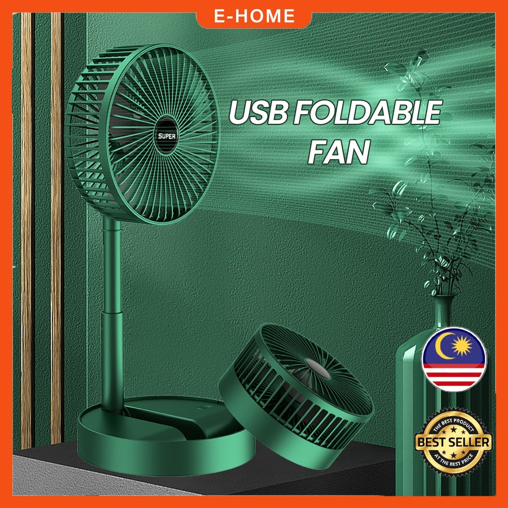 Mini Fan Small Kipas Foldable Fan Automatic Swing Clip Hand Cooling ...