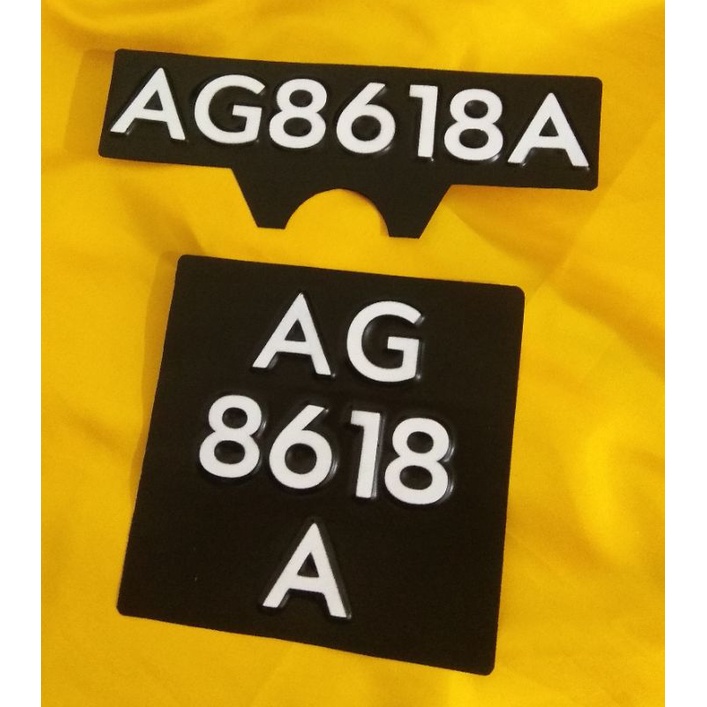 OLD SCHOOL VESPA NUMBER PLATE CUSTOM BLACK | Shopee Singapore