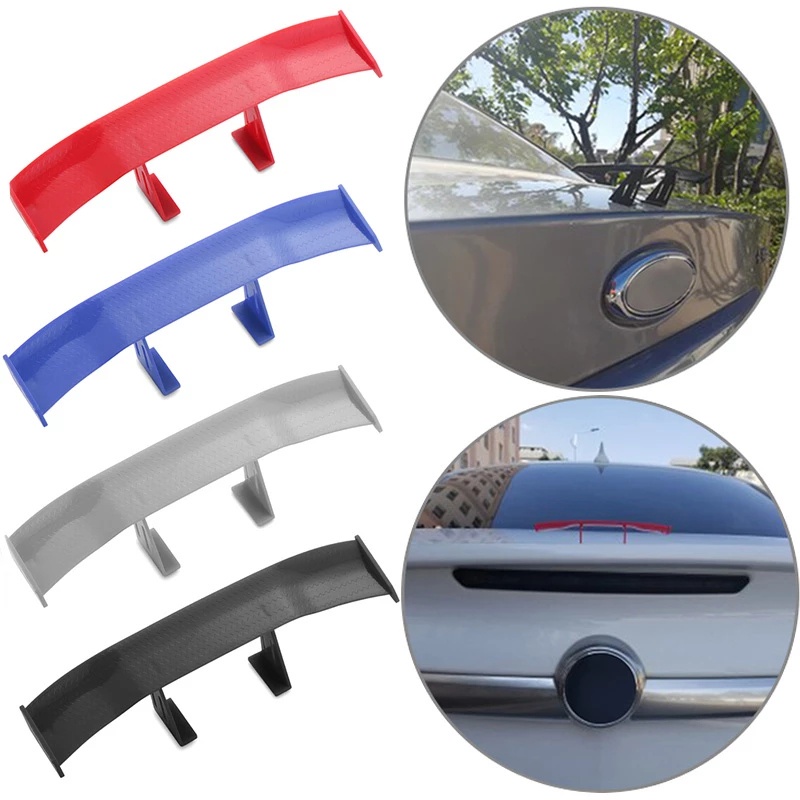 Car Styling Tail Wing Decoration Model Carbon Fiber Twill Look GT Tiny ...