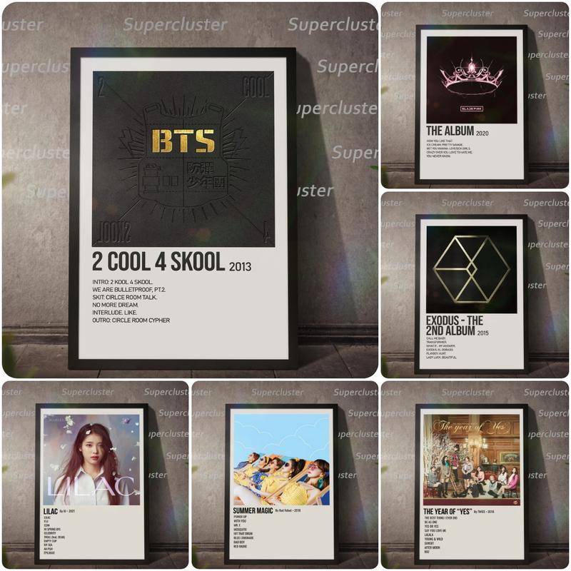 50 designs Music Cover Album Canvas Painting Korean group BlackPink ...