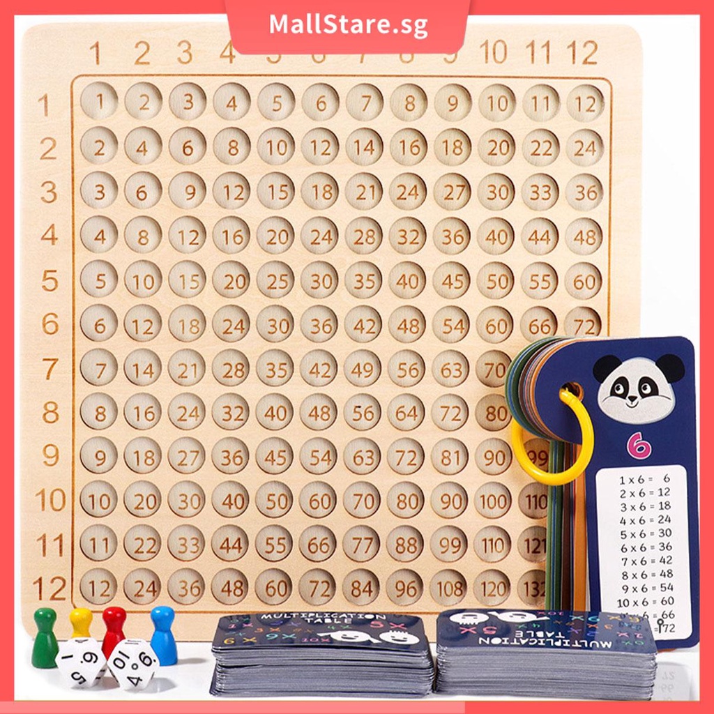 Wooden Multiplication Game Colorful Montessori Math Multiplication ...