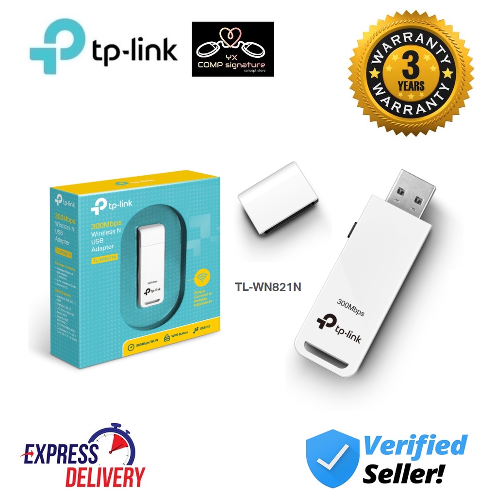 TP-Link TL-WN821N / WN821N 300Mbps Wireless N USB Adapter | Shopee ...
