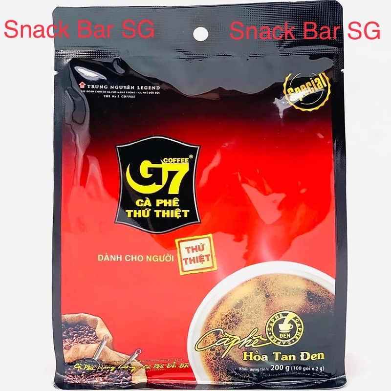 G7 Kopi O Kosong (100 sachets x 2g) - pure black instant coffee - Vietnam Trung Nguyen Brand ...