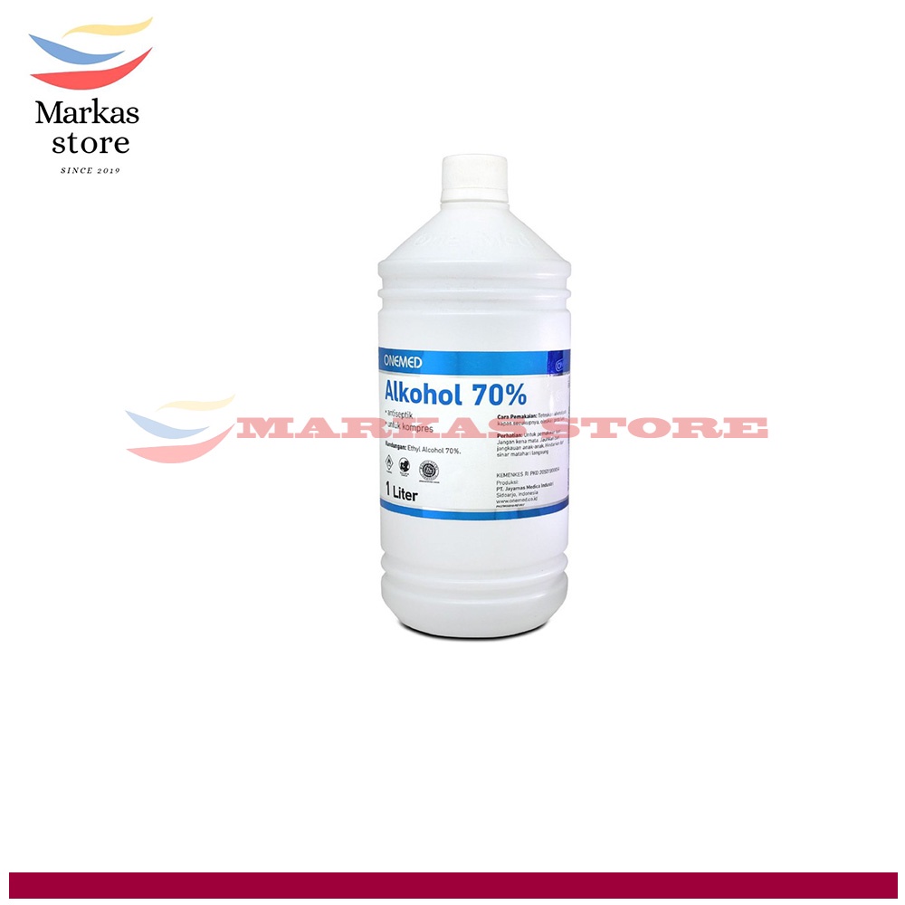 Onemed Alcohol 70% 1 liter 1000 ml / Alcohol pure 70% 1 liter Onemed ...