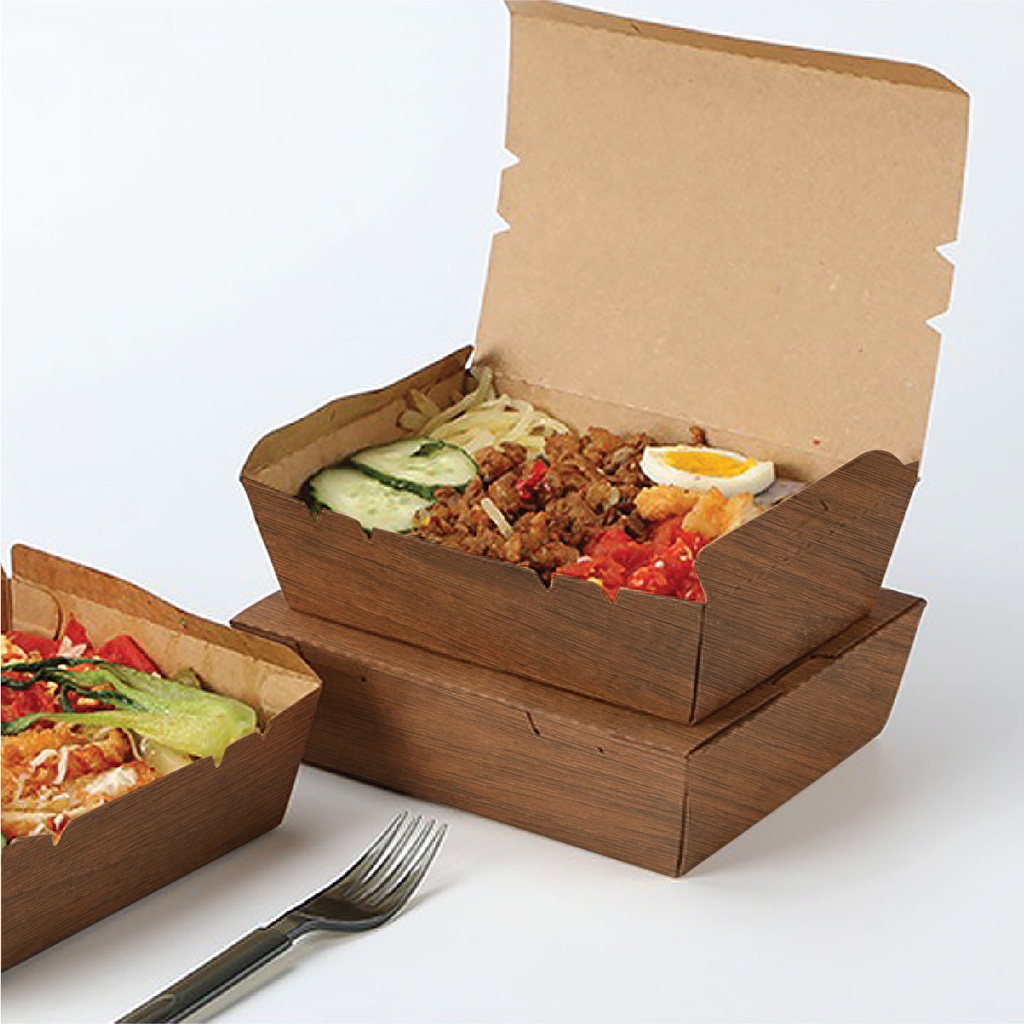 Paper Lunch Box 50 pcs / Rice Box 50 pcs | Shopee Singapore