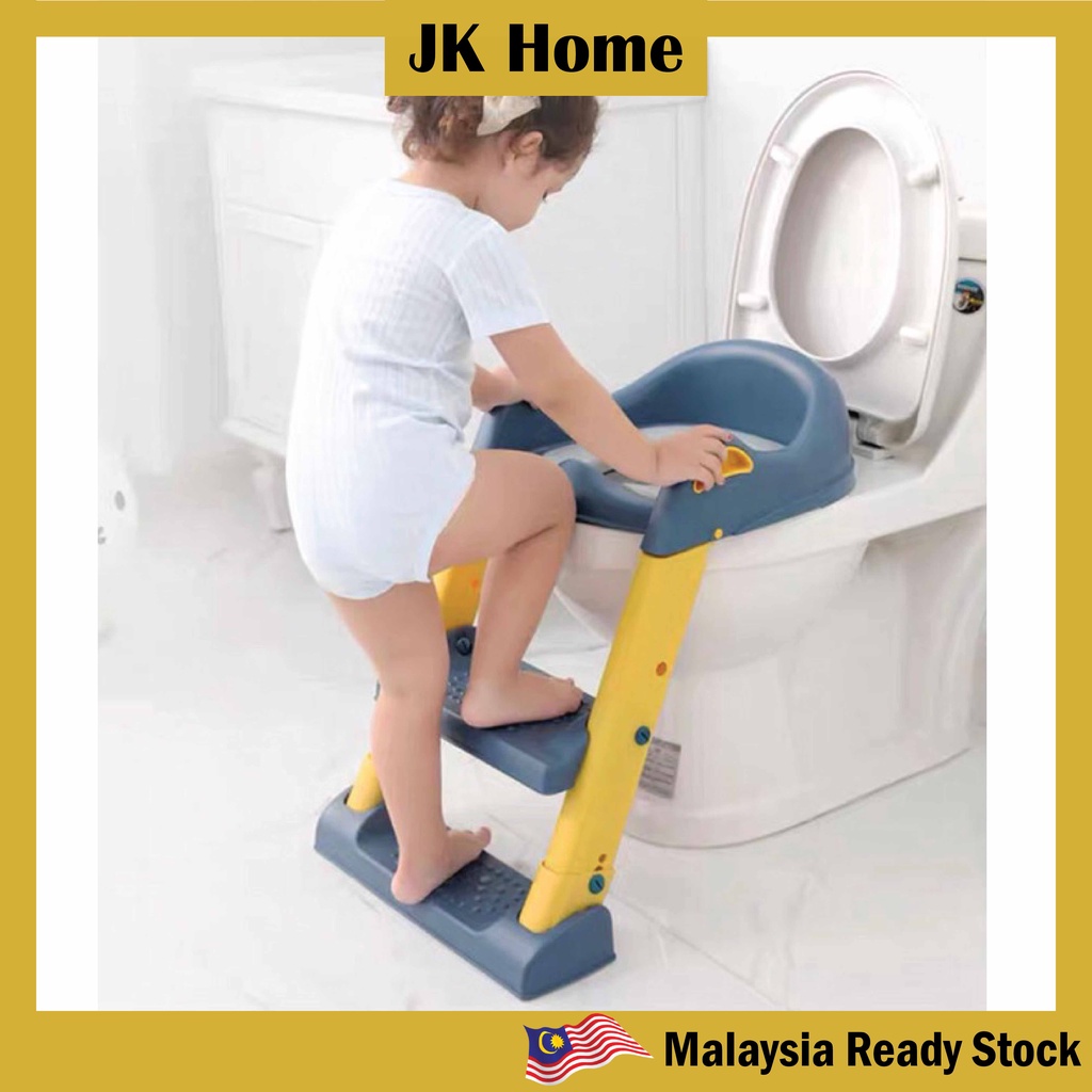 JK HOME Infant Folding Potty Ladder Seat Training Toilet Bowl Seat Baby ...