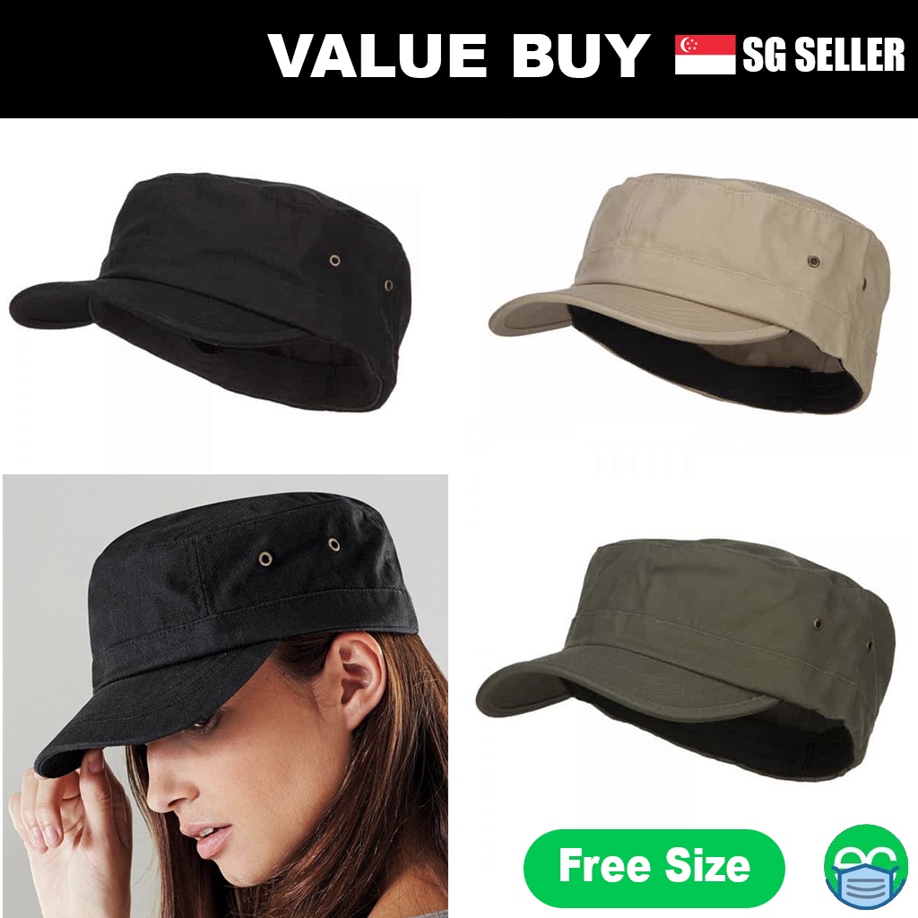 [SG LOCAL] High Quality Military Cap Army Cap Flat Top Cap Fashion Cap ...