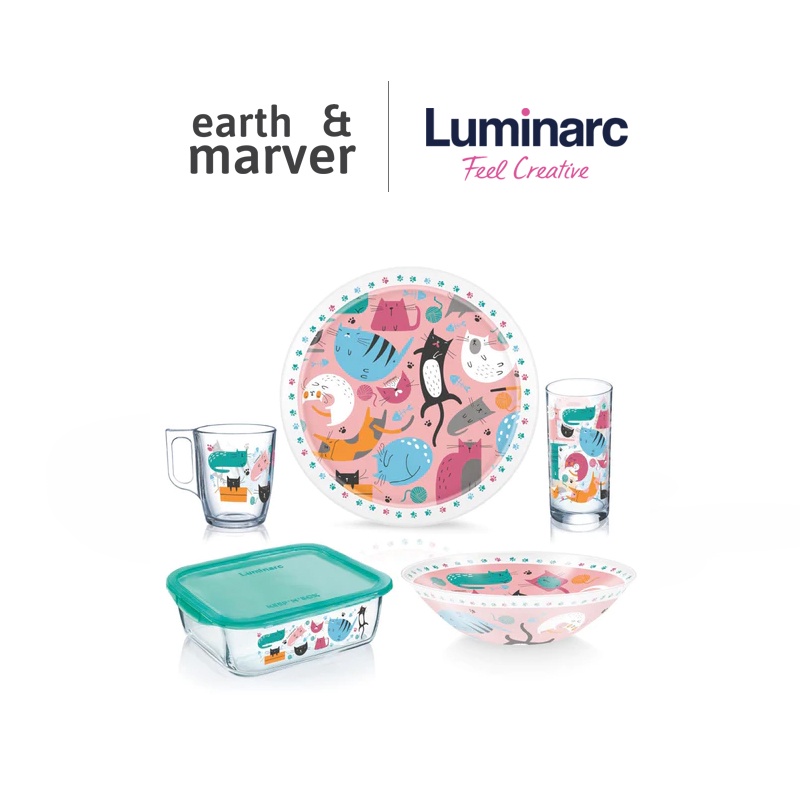 ( Local Stock ) Luminarc Kitty World 5Pc Set / Gift Set | Shopee Singapore