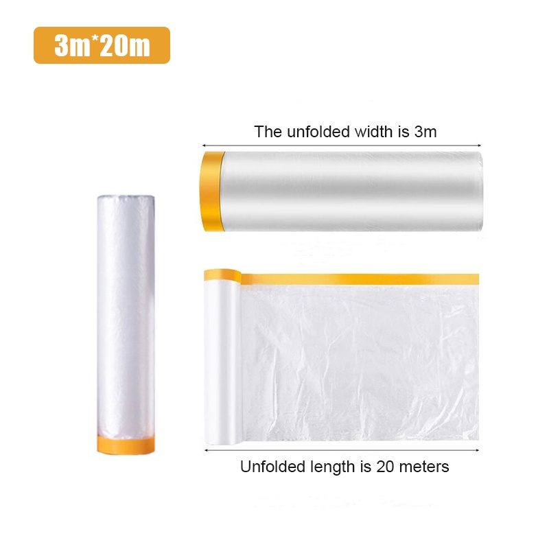 【SG Stock】4.5m x 20m Plastic Dust Cover Disposable Furniture Dustproof ...