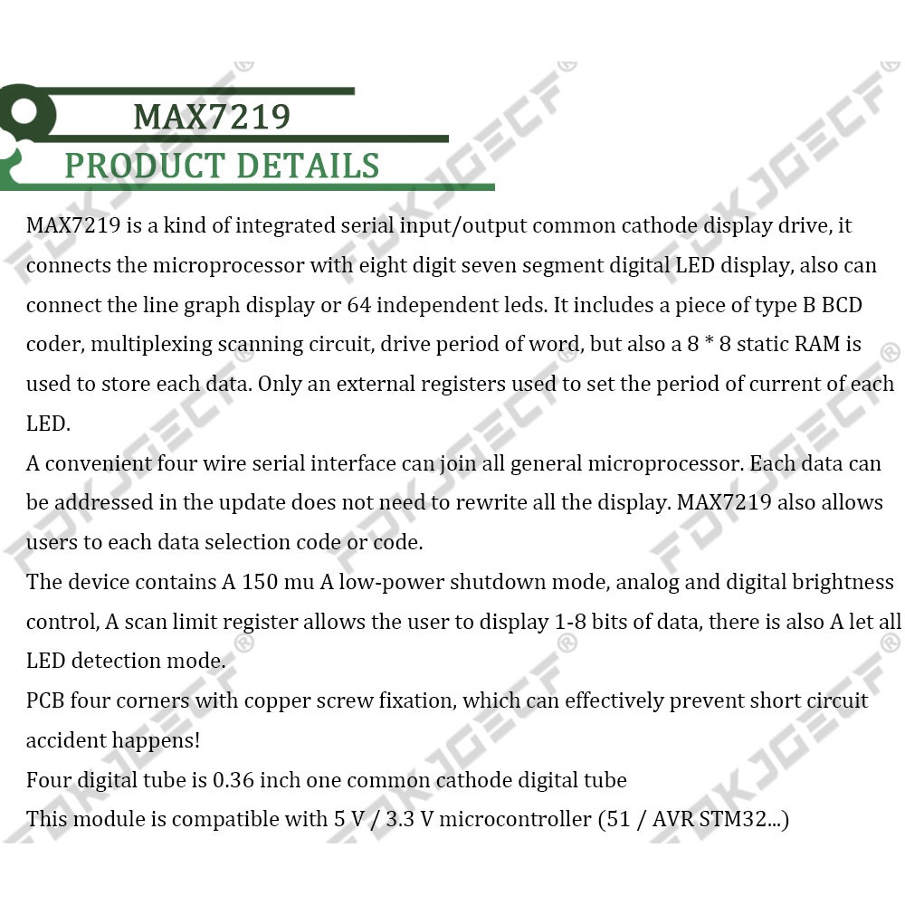 TM1637 4 Bits / TM1638 / MAX7219 8 bit Digital LED Display Module 7 ... TM1637 4 Bits / TM1638 / MAX7219 8 bit Digital LED Display Module 7 ...